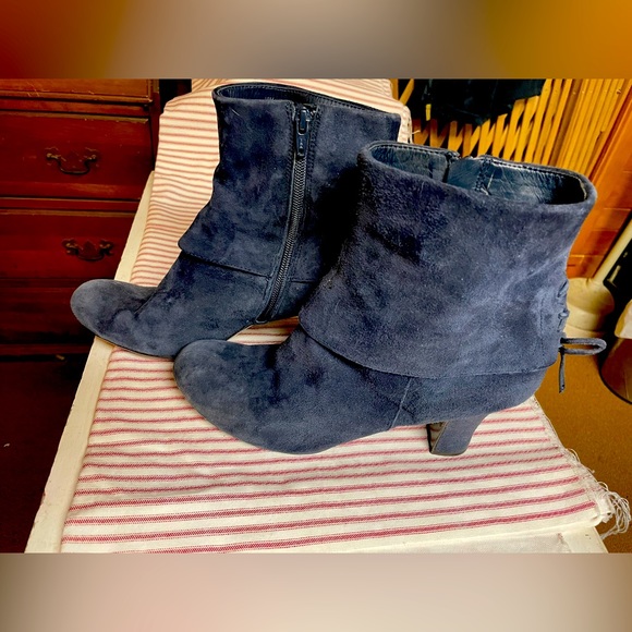 Naturalizer | Shoes | Navy Blue Suede Naturalizer Boots | Poshmark